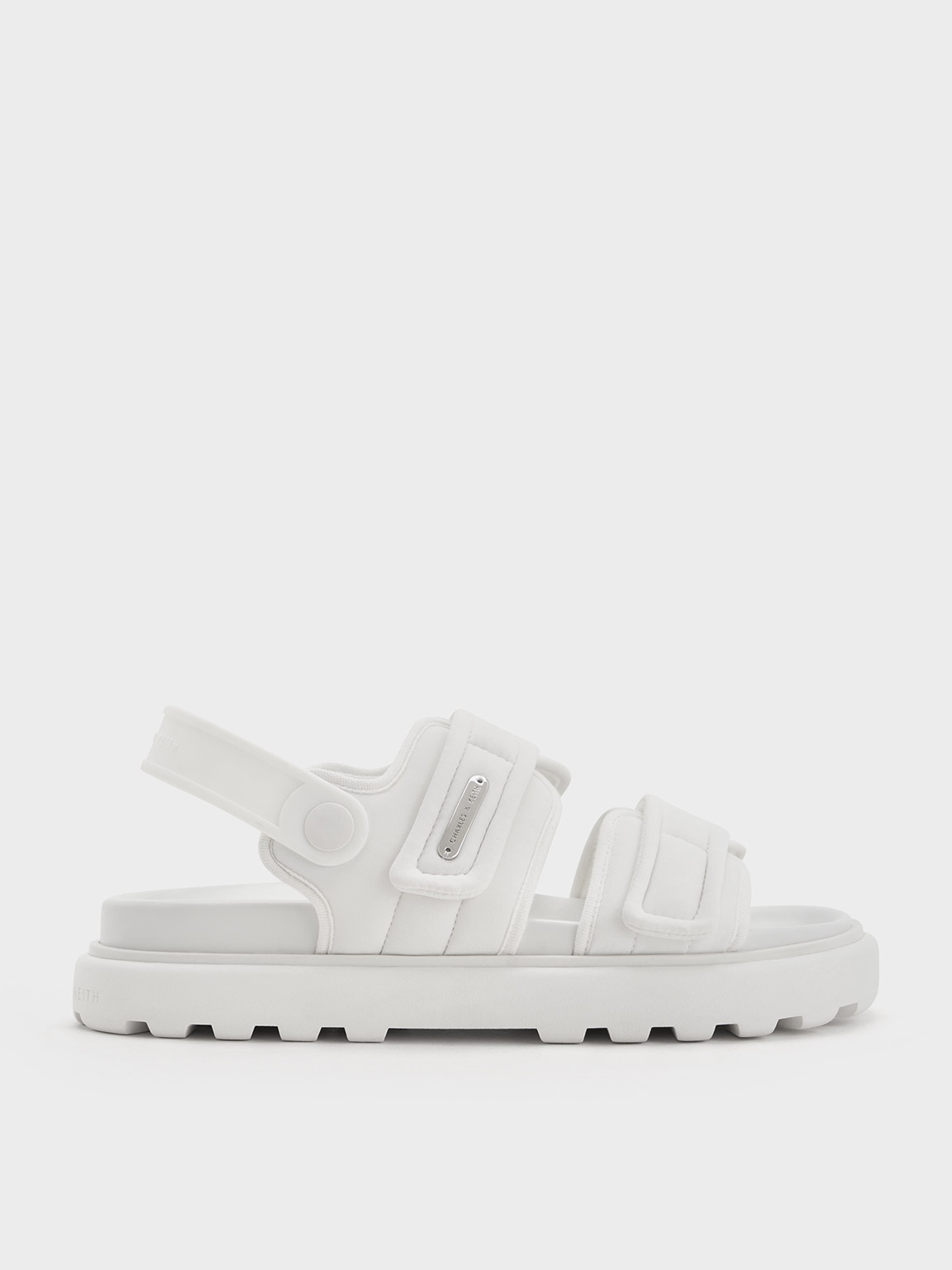 White Romilly Puffy Sandals - CHARLES & KEITH MO