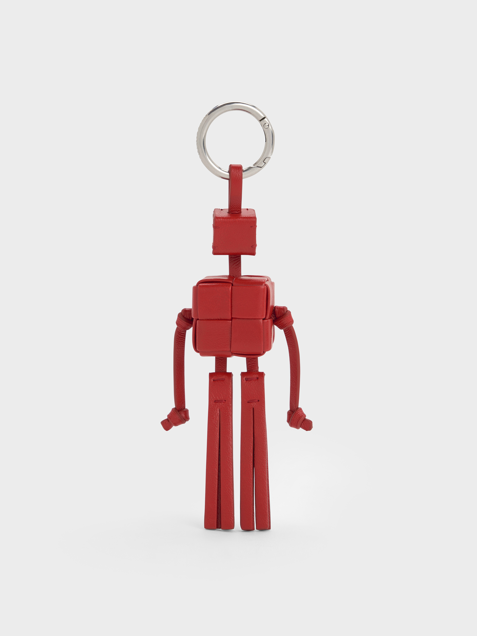Ivette Woven Robot Bag Charm - Equestrian Red - CHARLES & KEITH US