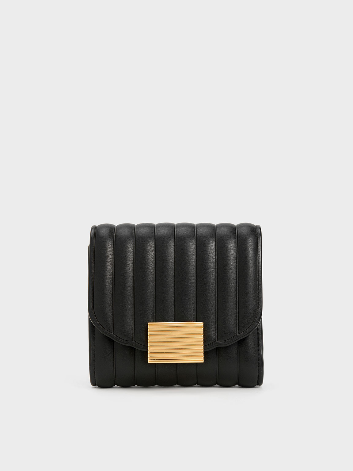 Black Astrid Panelled Small Wallet - CHARLES & KEITH BD