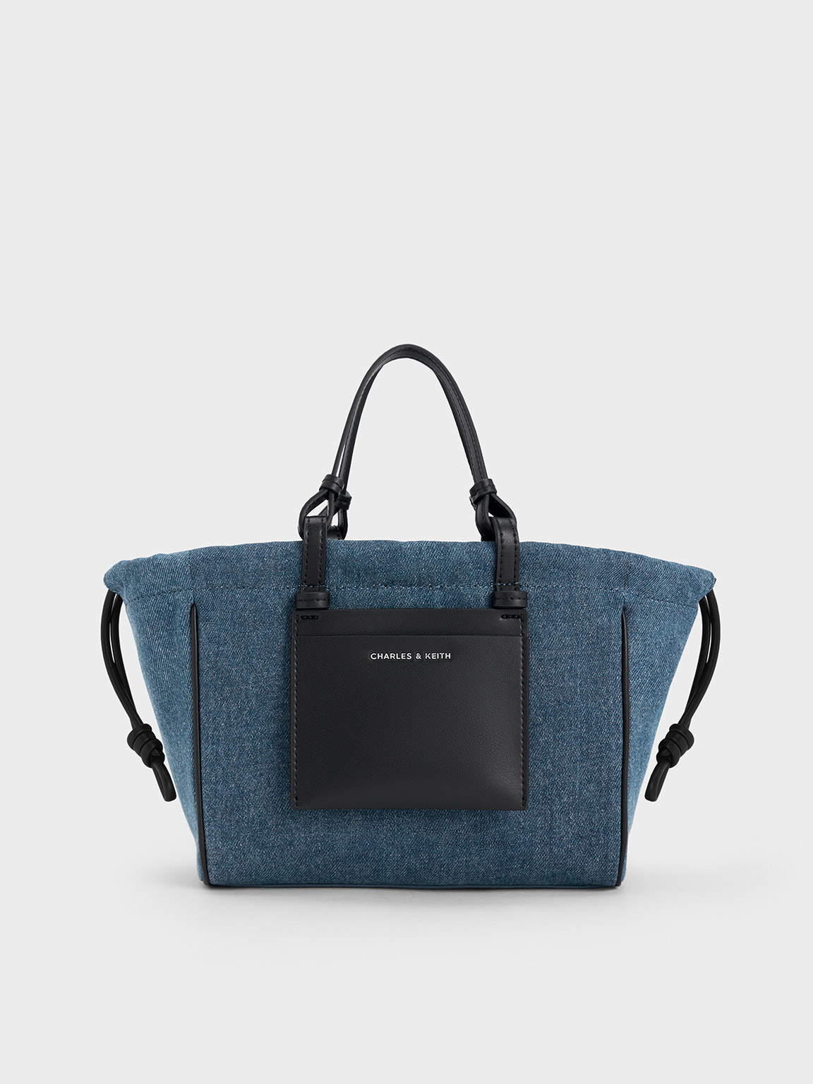 Blue Babylon Denim Drawstring Tote Bag - CHARLES & KEITH CL