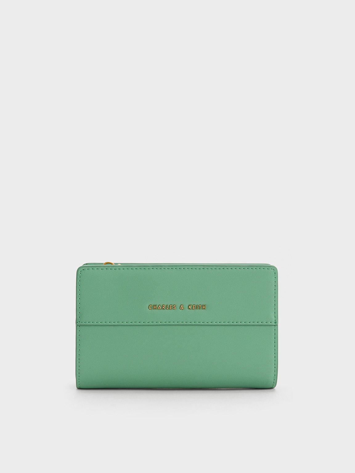 Green Snap Button Small Wallet - CHARLES & KEITH BR