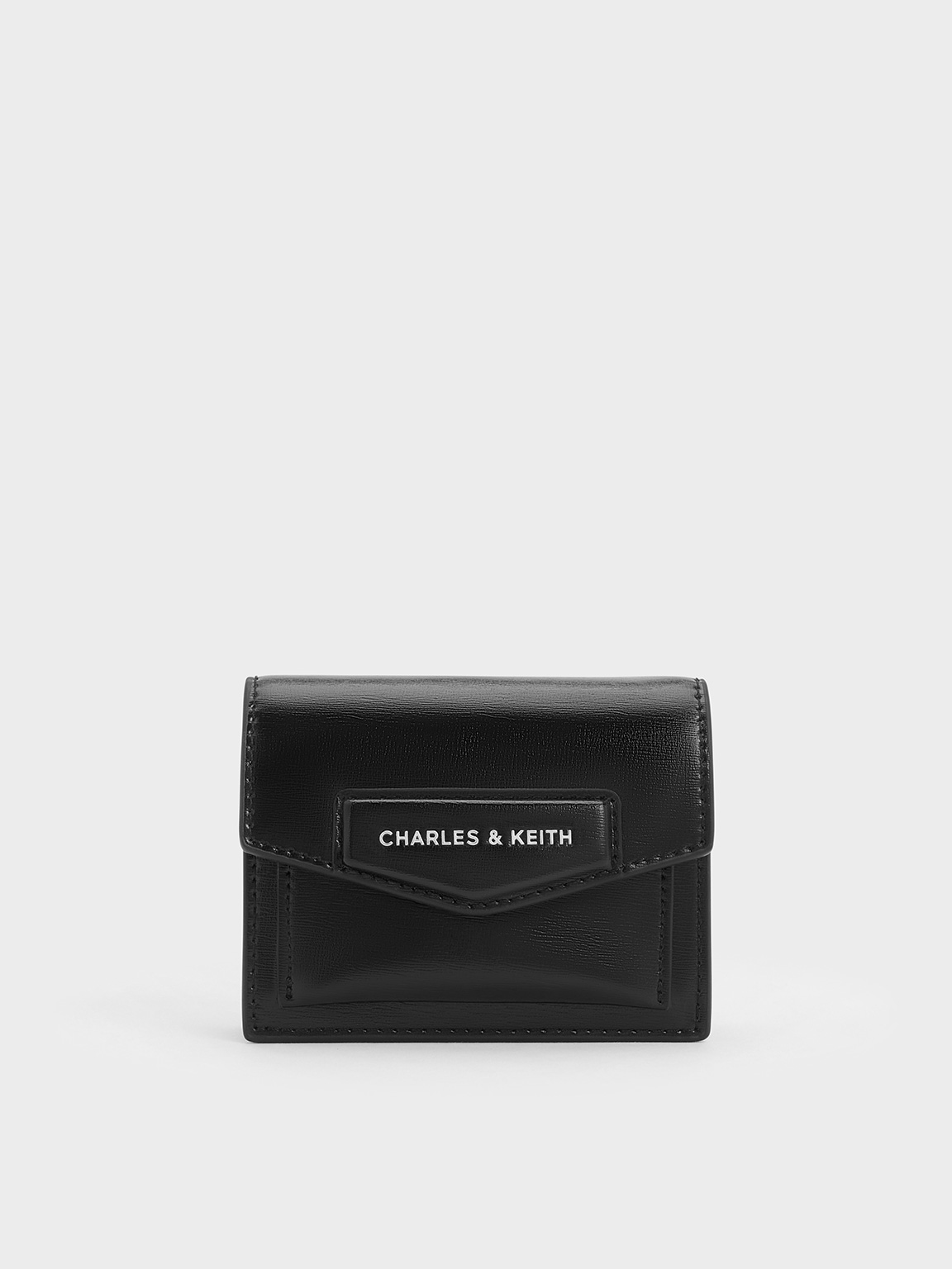 Noir Adelie Envelope Card Holder - CHARLES & KEITH International