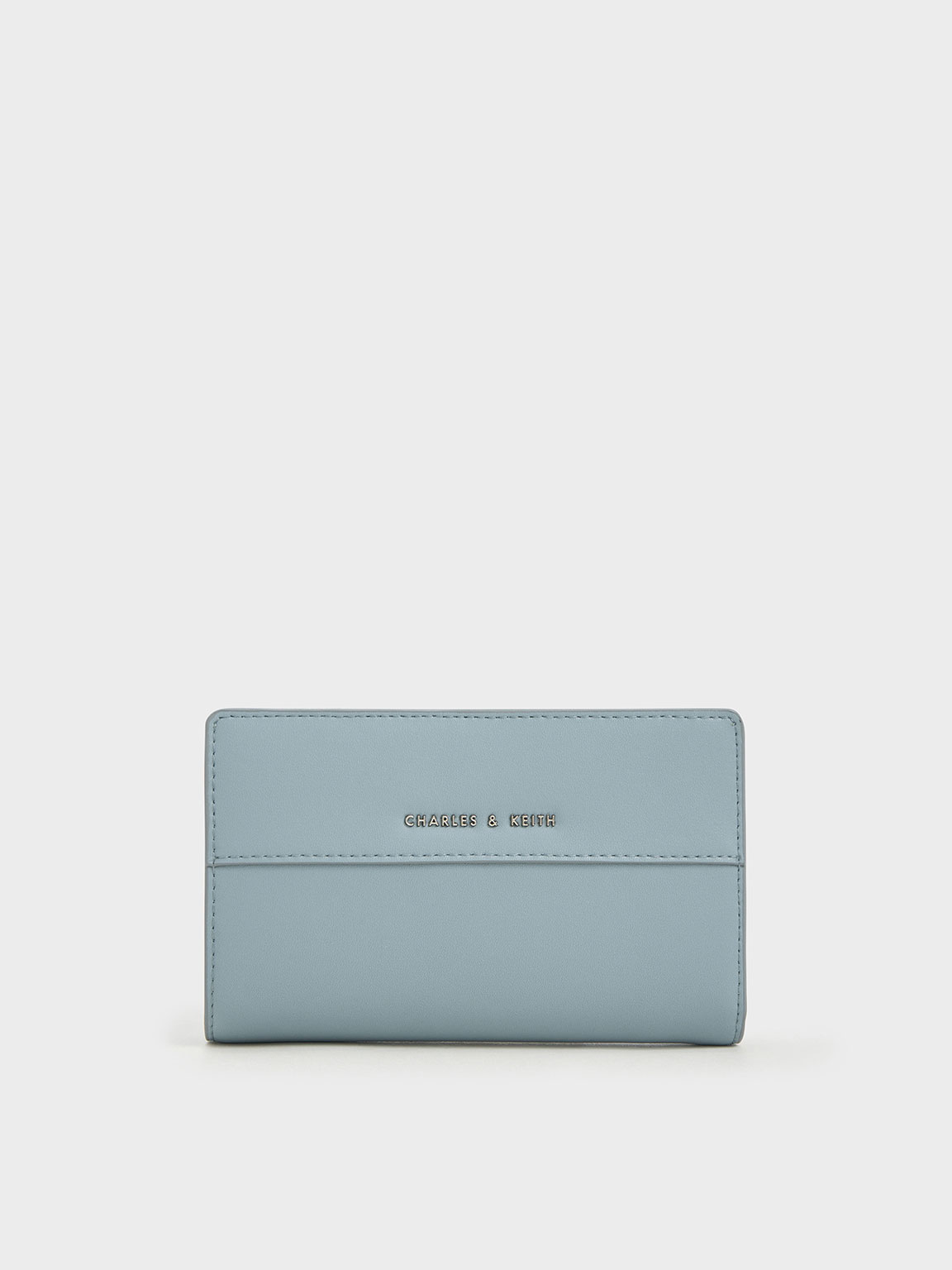 Slate Blue Top-Zip Long Wallet - CHARLES & KEITH MX