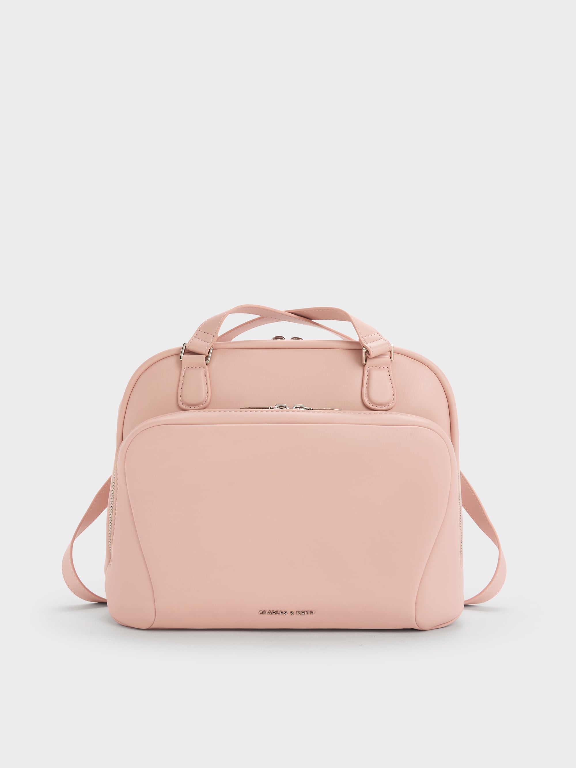 Light Pink Nelly Boxy Backpack - Light Pink - CHARLES & KEITH MY