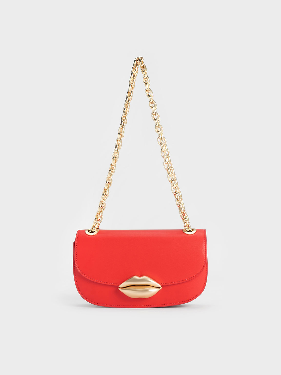 Red Kiss Lip Motif Bag - CHARLES & KEITH MX