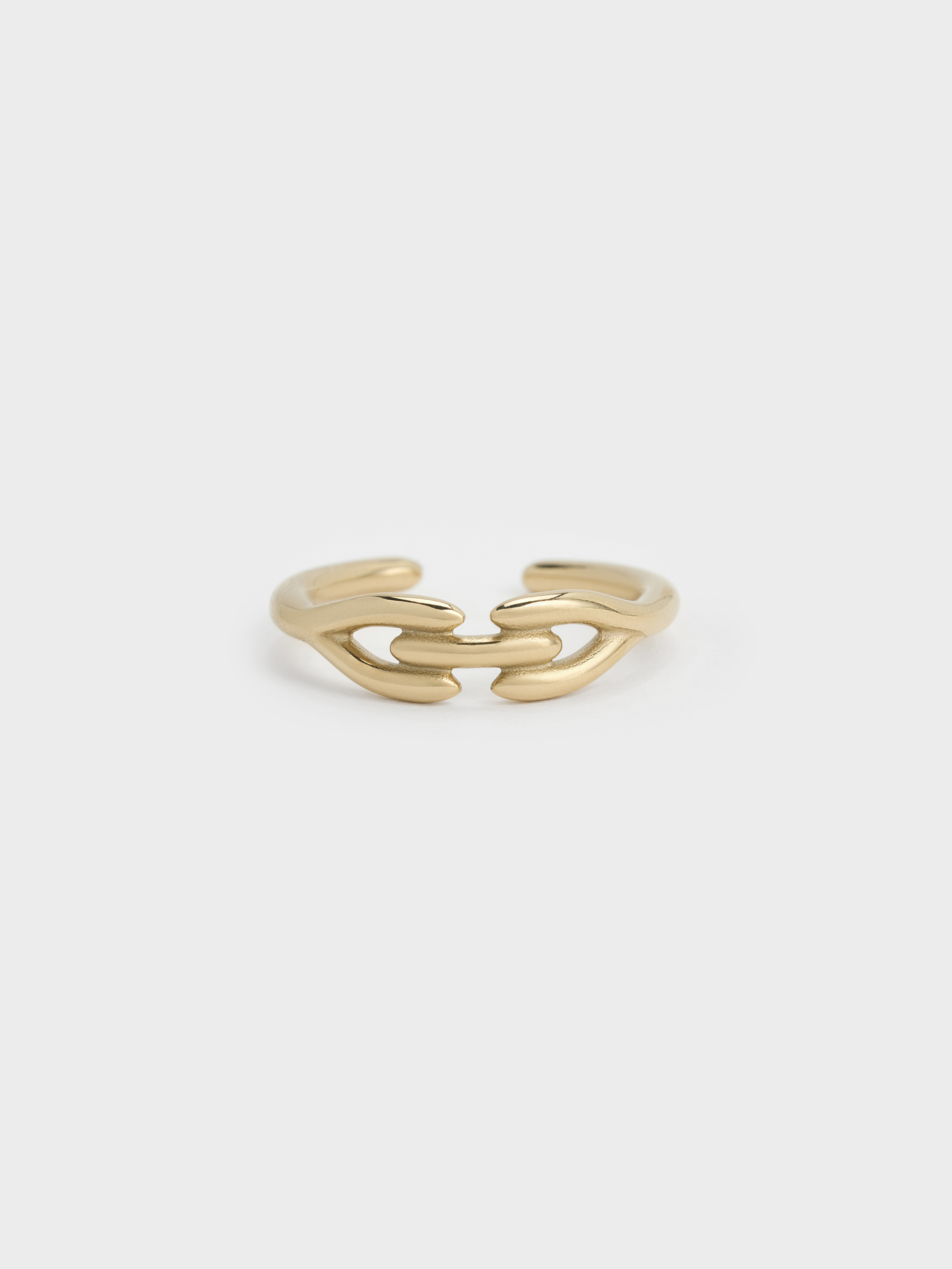 Gold Kris Sculptural Ring - CHARLES & KEITH SG