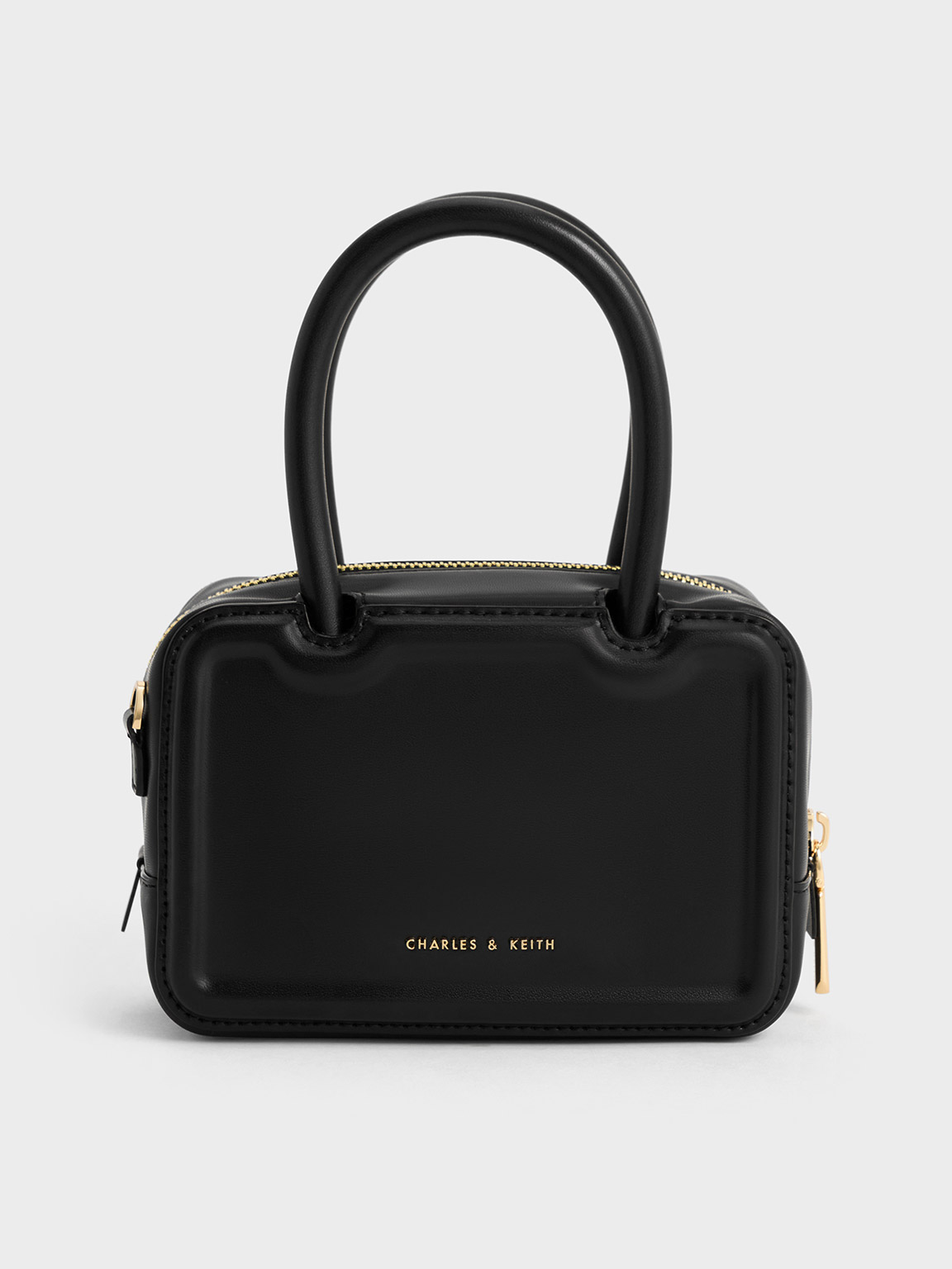 Black Perline Elongated Tote Bag - CHARLES & KEITH AE