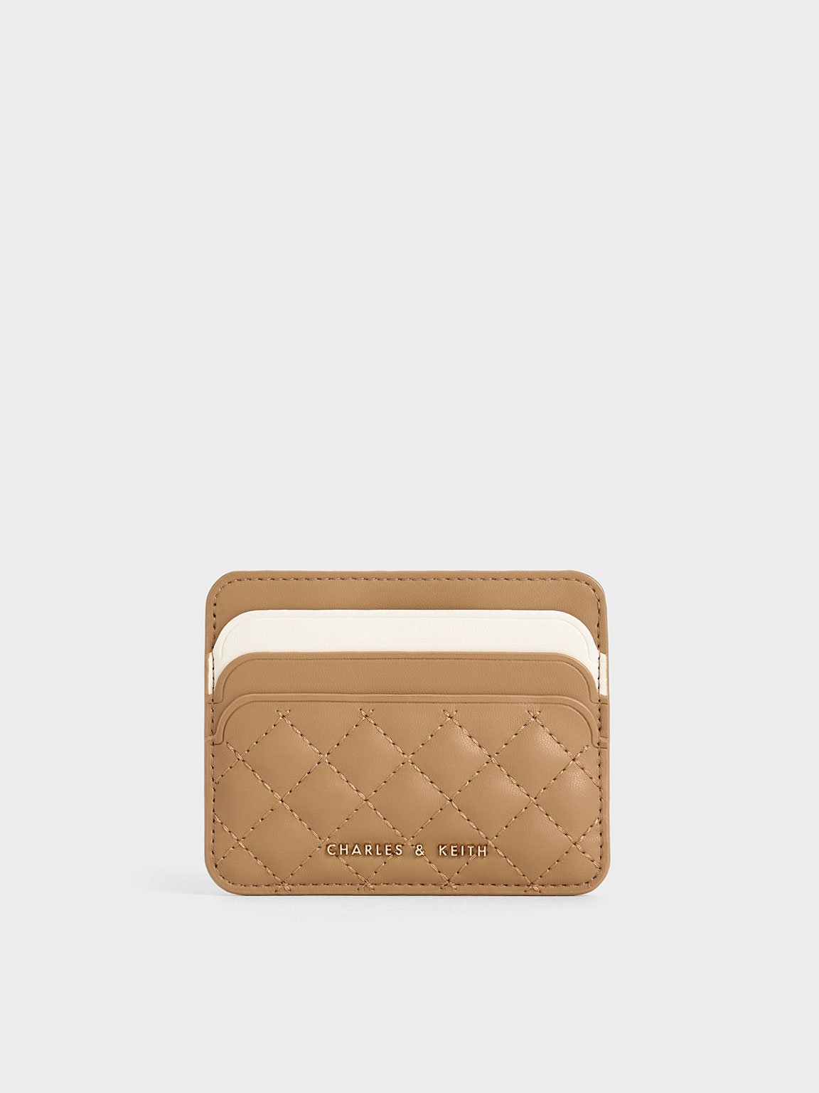 Sand Quilted Multi-Slot Card Holder - CHARLES & KEITH MX