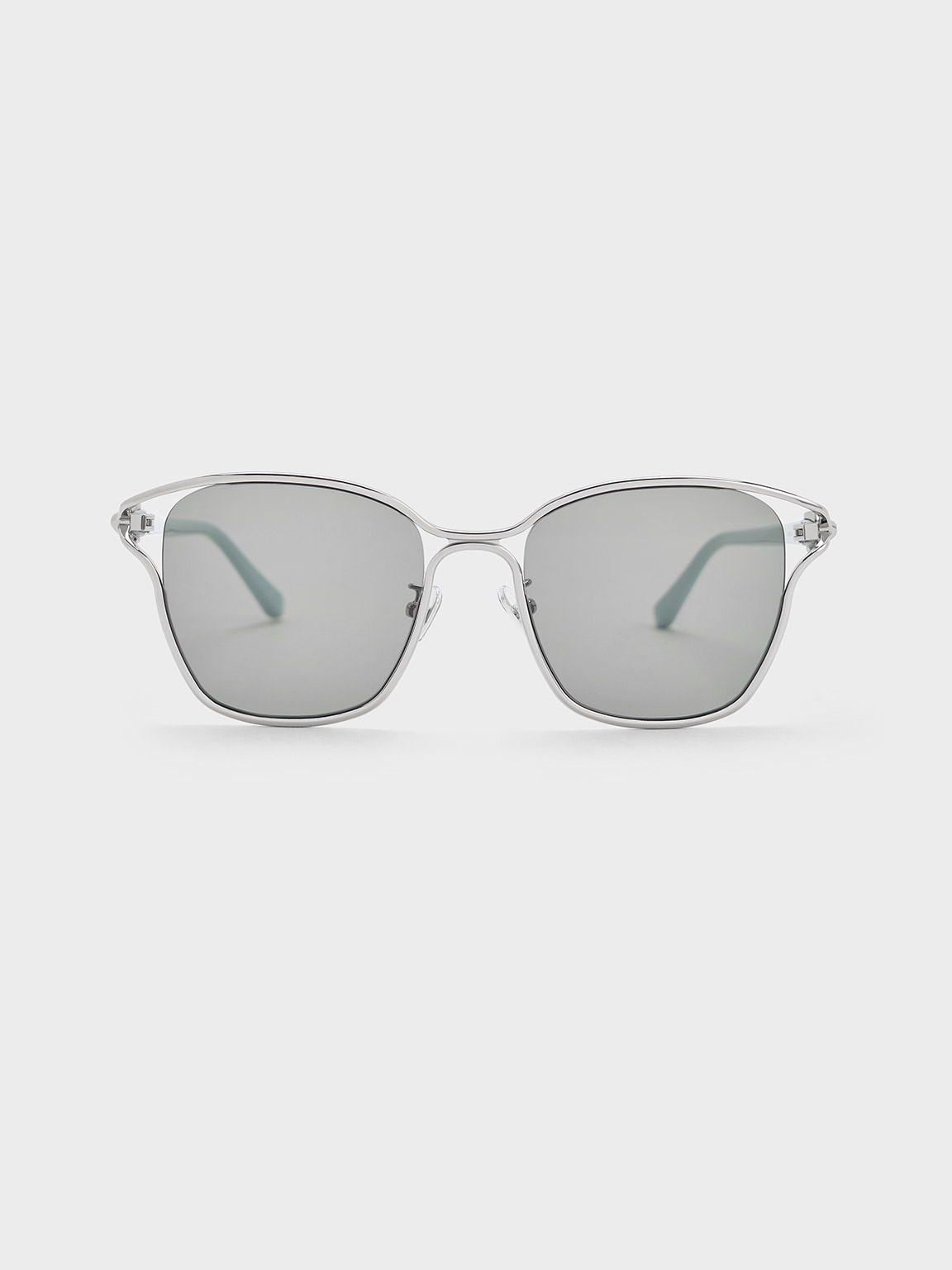 Silver Recycled Acetate Sculptural-Knot Butterfly Sunglasses - CHARLES ...
