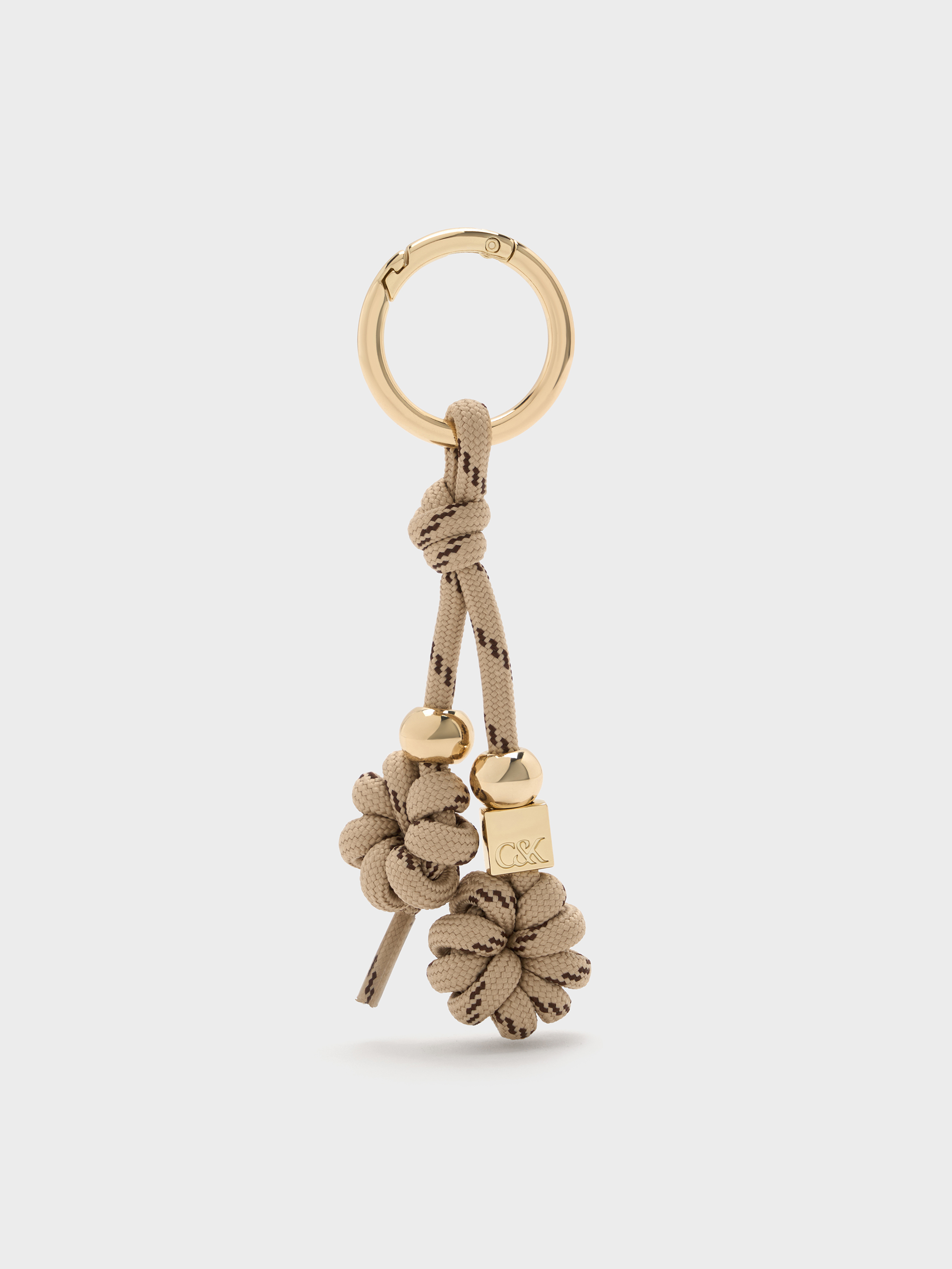 Beige Knotted-Flower Charm - Beige - Accessories - CHARLES & KEITH AU