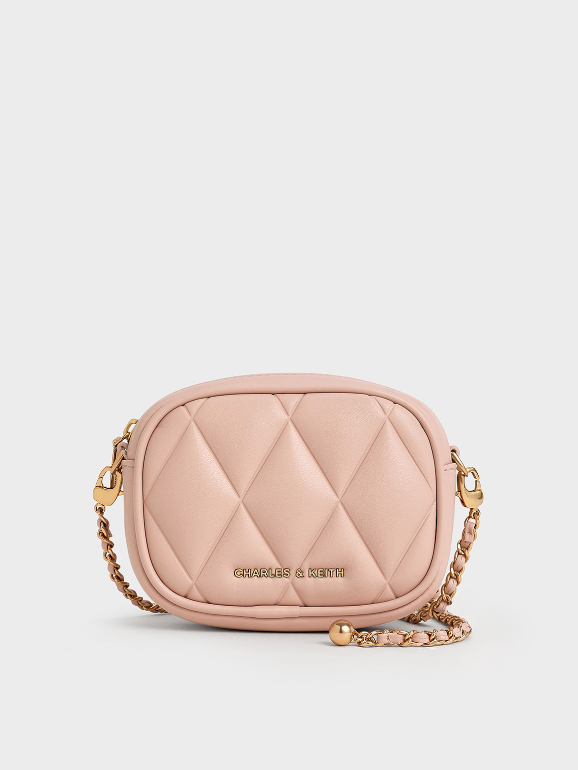 Light Pink Arwen Quilted Mini Bag - CHARLES & KEITH International