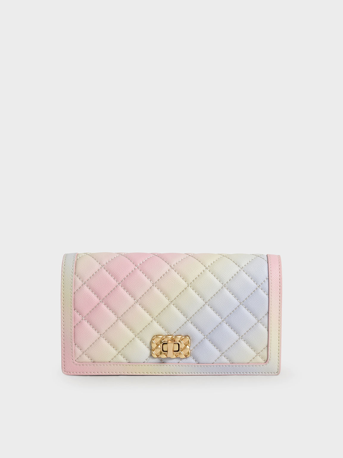 Multicoloured Micaela Quilted Long Wallet - CHARLES & KEITH AU