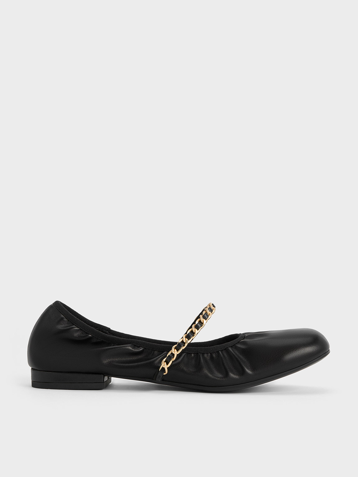 Black Braided-Chain Strap Mary Janes - CHARLES & KEITH MX