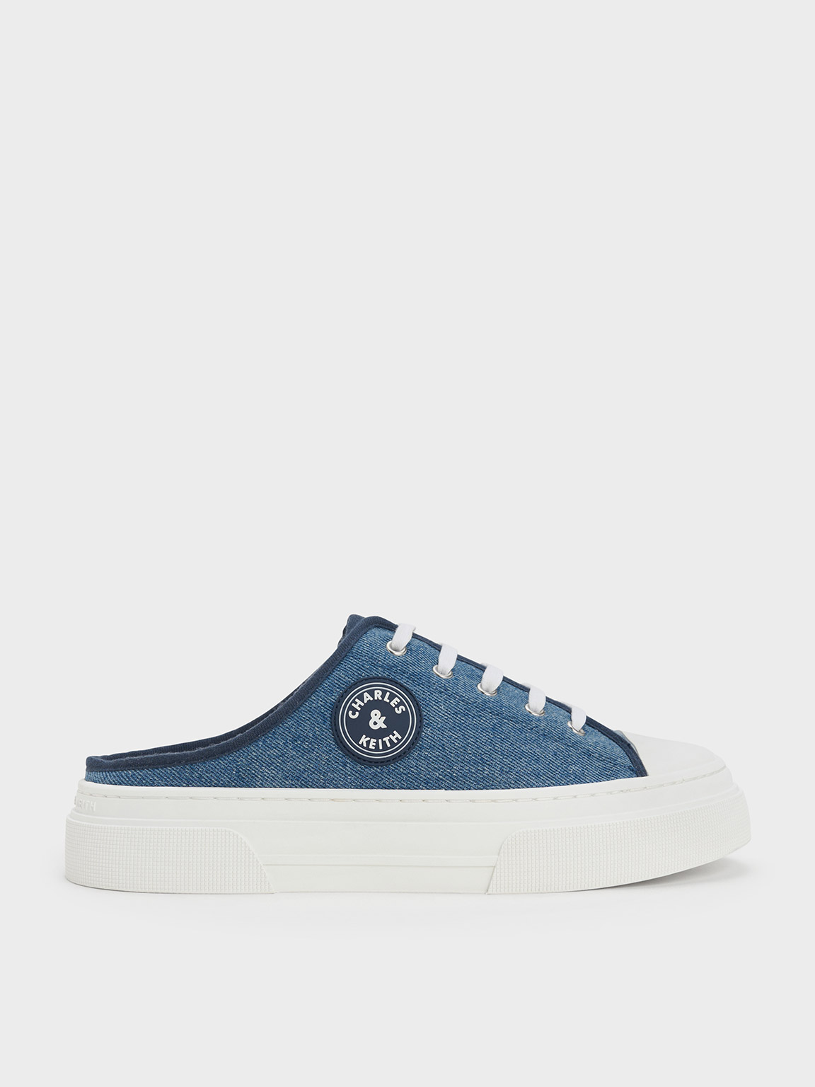 Blue Kay Denim Slip-On Sneakers - CHARLES & KEITH AW