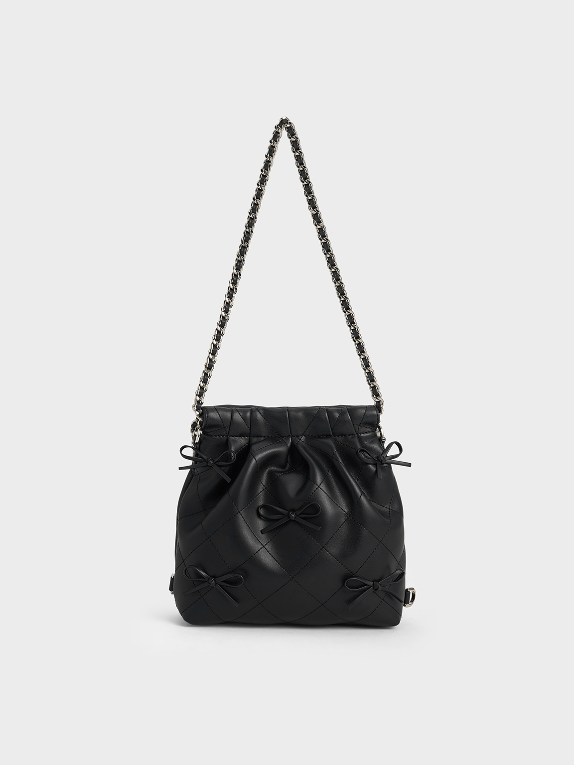 Noir Duo Bow Backpack - CHARLES & KEITH TW