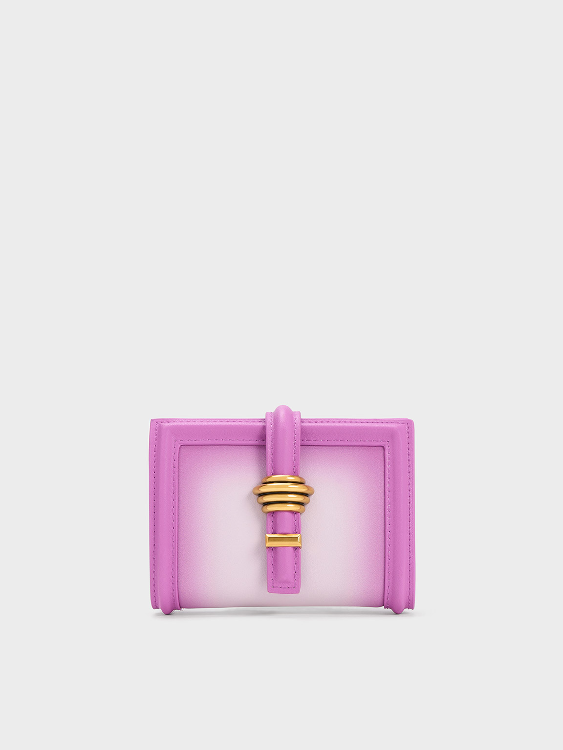 Purple Trudy Metallic Accent Ombre Wallet - CHARLES & KEITH TW